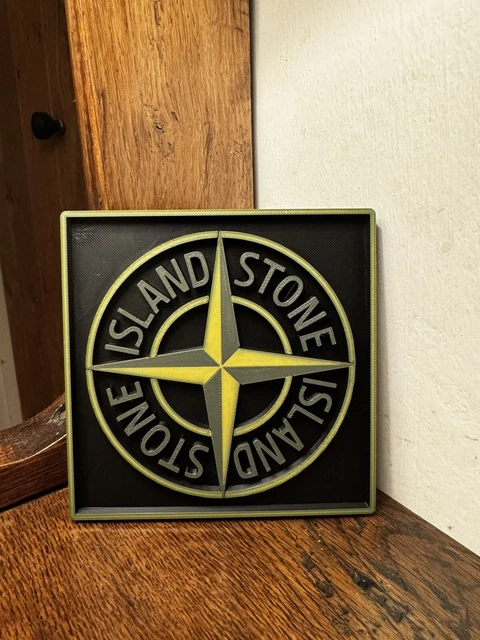 STONE ISLAND | 3D Printed Sign | Man cave - Bedroom - Games Room | 25cm ...
