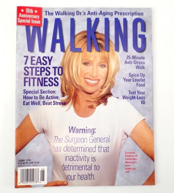 WALKING MAGAZINE - 1996 June - Suzanne Somers Cover - 10Th Anniversary ...