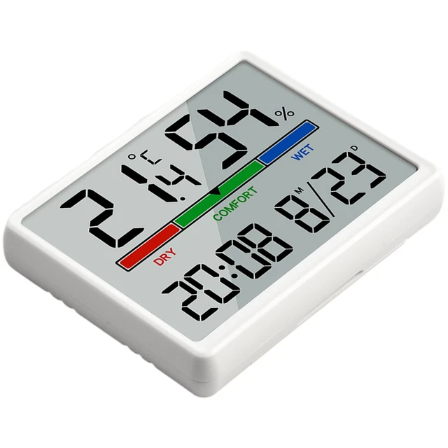 EASY TO READ Digital Wall Clock with Temperature and Humidity ...