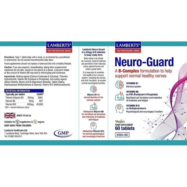 LAMBERTS NEURO-GUARD (A B-Complex formulation to support normal healthy ...