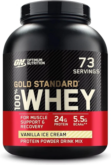 OPTIMUM NUTRITION GOLD Standard 100% whey 2.2kg Vanilla Ice Cream, 73 ...