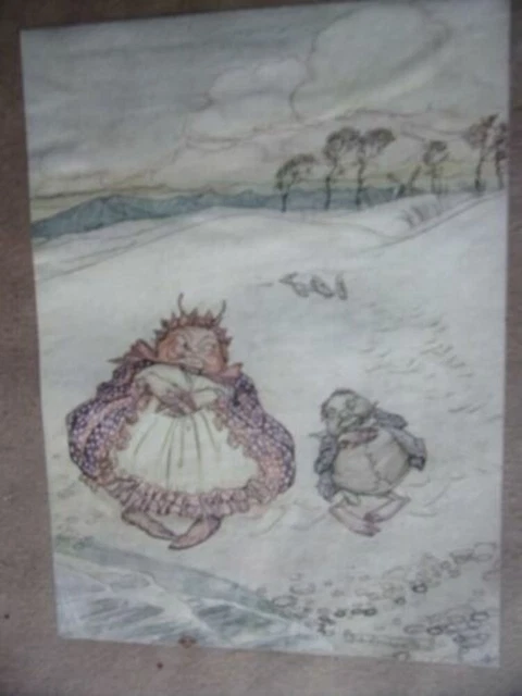 1913 ARTHUR RACKHAM Engraving Signature In Board Crayfish And Mother £ ...