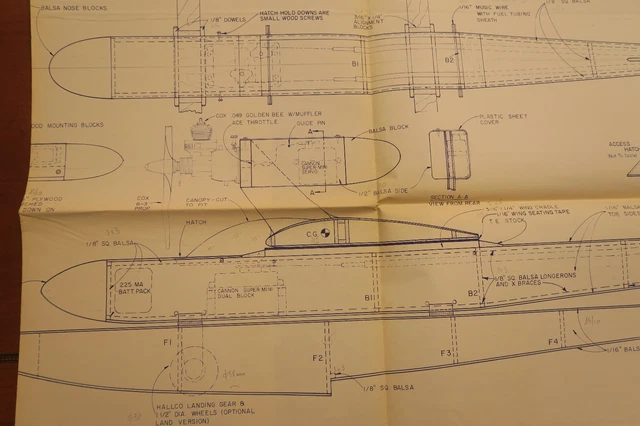 PLAN AVION MODÉLE réduit Américain Ken WILLARD Simple Sunday Seaplane ...