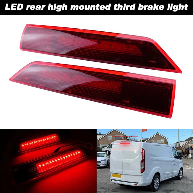 RED HIGH LEVEL 3rd Brake Light For Ford Transit Tourneo Custom Barn ...