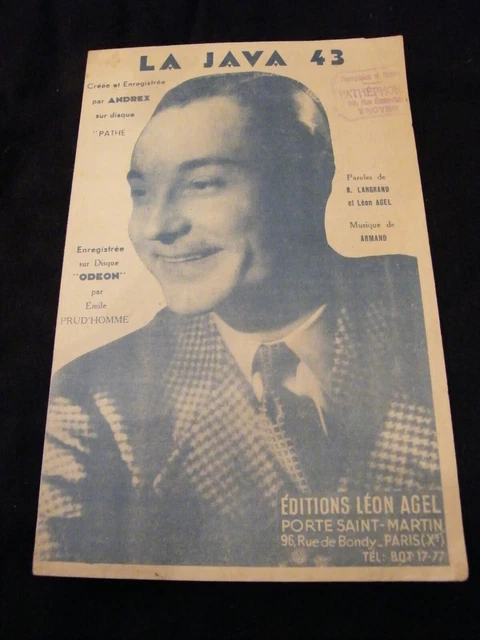 & SPARTITO LA Java 43 Andrex Music Sheet " EUR 16,05 - PicClick IT