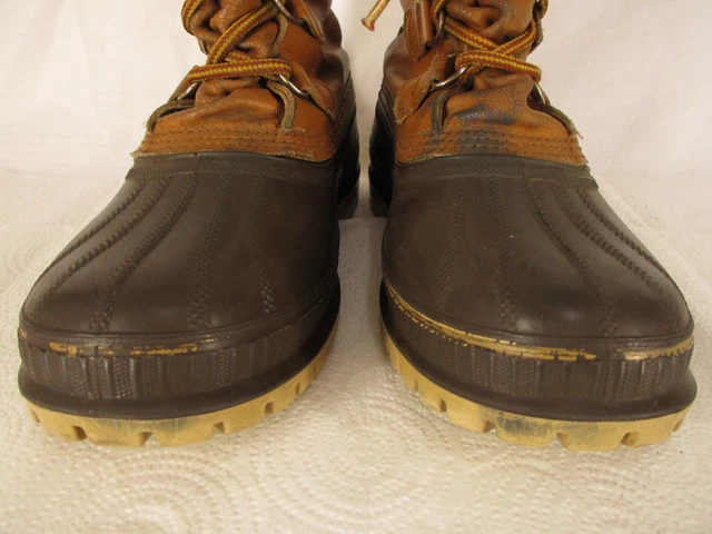 SOREL SCOUT MENS Waterproof Lined Brown Leather Hunting Duck Boots 7 ...