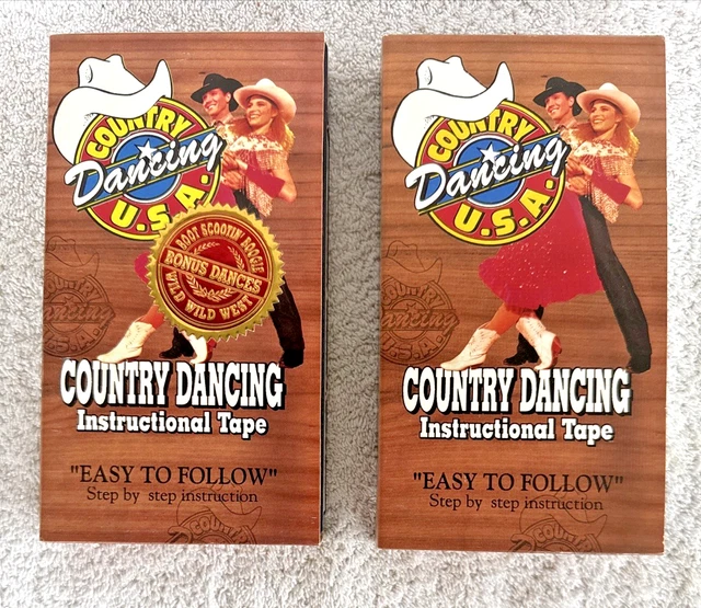 2-COUNTRY DANCING USA Instructional Tapes VHS Country Dancing Volumes I ...