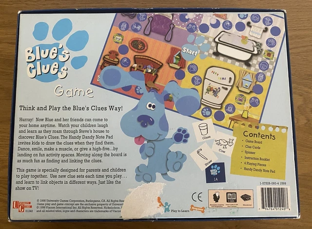 BLUE’S CLUES BOARD Game Nick Jr University Games Rare Kids Cartoon ... BLUE’S CLUES BOARD Game Nick Jr University Games Rare Kids Cartoon ...