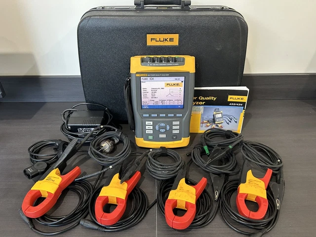 FLUKE 434 THREE Phase Power Quality Analyser. EUR 2.132,21 - PicClick FR