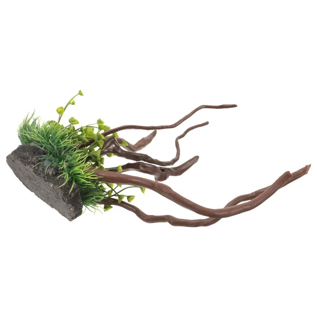 FISH TANK PLANTS Aquarium Artificial Tree Trunk Water Grass Decor $22. ...