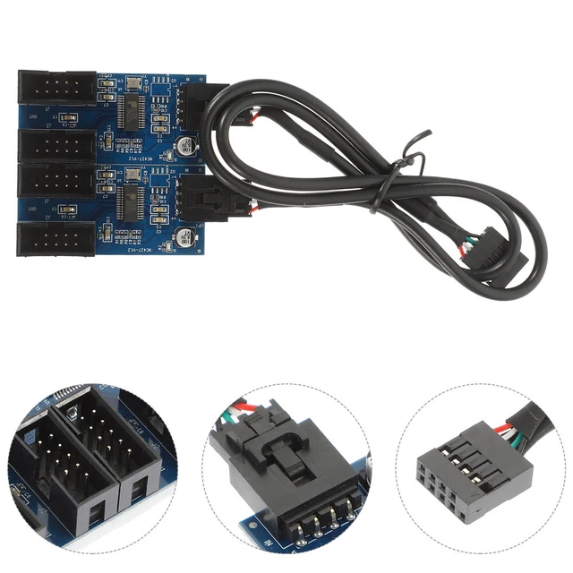 SCHEDA RISER PCB 9 pin adattatore connettore porta 9 pin convertitore ...