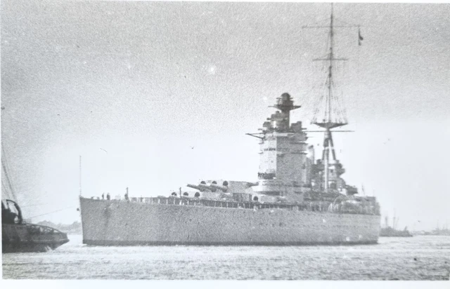 ORIGINAL WW2 ERA Photo Royal Navy Battleship HMS NELSON 1934 14x9cm £4. ...