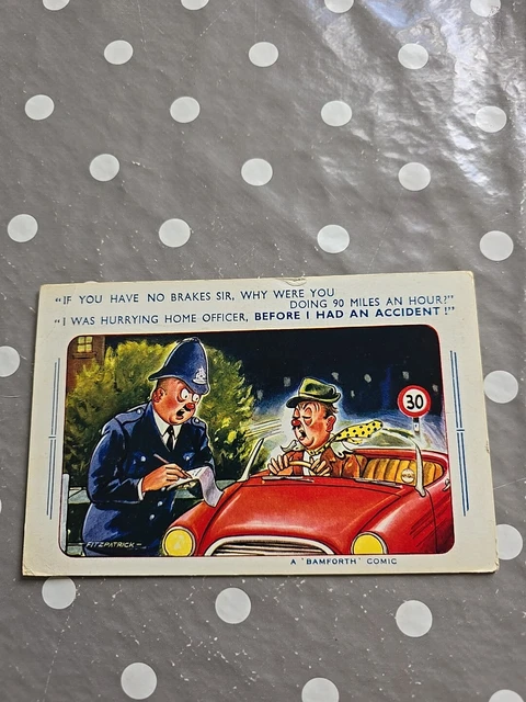 VINTAGE SAUCY SEASIDE Comic Postcard Bamforth Black Triangle No 1987 ...