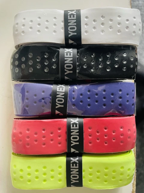 YONEX SUPER GRIP Tape 5 pack Badminton Racket Thick & Sticky Overripe ...