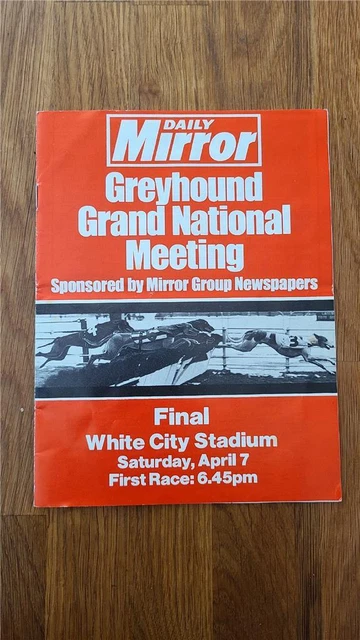 1979 GREYHOUND GRAND National Programme Race Card White City Stadium in ...