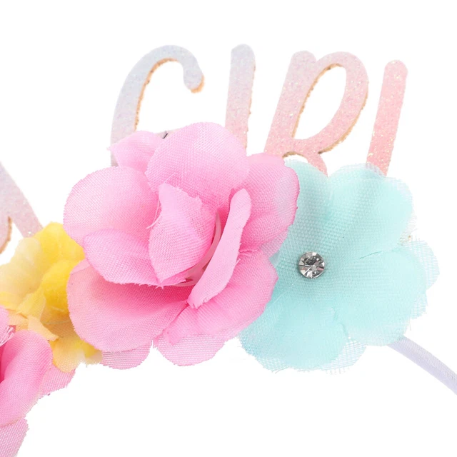 FASCIA FESTA LETTERA di compleanno Pu a tema Miss fiore simulato EUR 5 ...