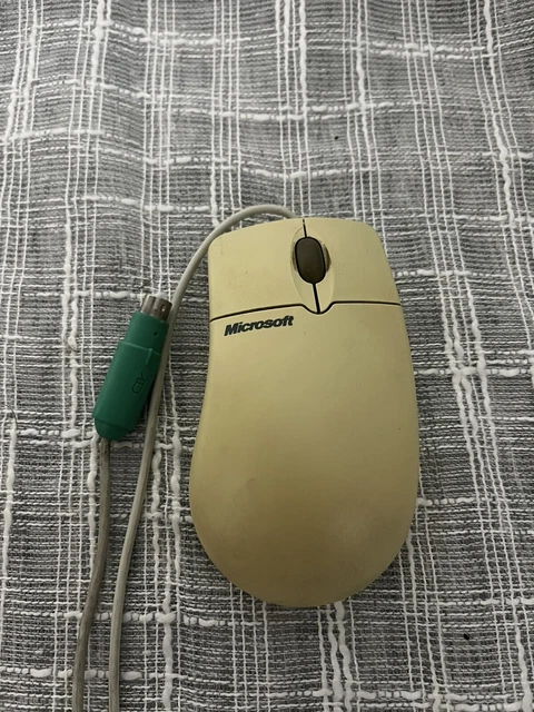 VINTAGE MICROSOFT INTELLIMOUSE Ball Mouse PS/2 Compatible X04-72167 ...