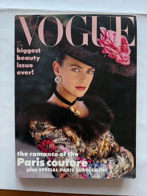 VOGUE MAGAZINE - October 1987 - Laetitia Firmin-Didot Cover UK Good ...
