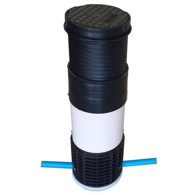 BOUNDARY WATER METER Box with Telescopic Top & Stop Tap Stopcock 25mm ...