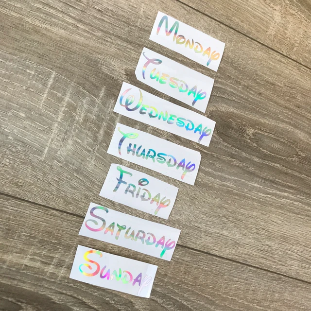 AUTOCOLLANTS DISNEY DAYS of the Week pour dessins scolaires ...