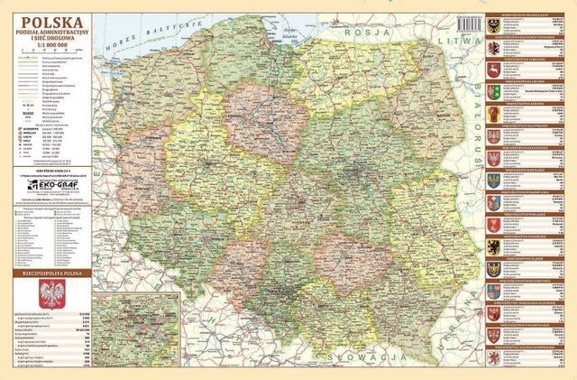 SCHREIBTISCHUNTERLAGE POLEN KARTE der Postleitzahlen EUR 4,69 - PicClick DE