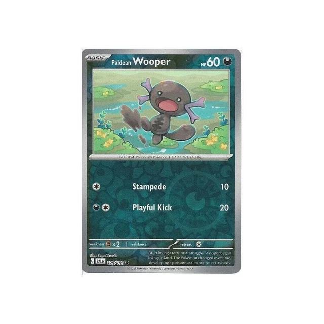 129/193 PALDEAN WOOPER : Reverse Holo : Paldea Evolved Pokemon Trading ...