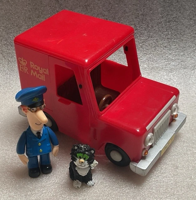 POSTMAN PAT 1 Friction Powered Red Van Pat & Jess Figures Vintage £12. ...