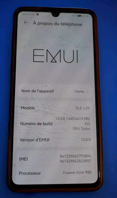 HUAWEI P30 ELE-L29 - 128 Go - (Désimlocké) (6 Go RAM) EUR 65,00 ...
