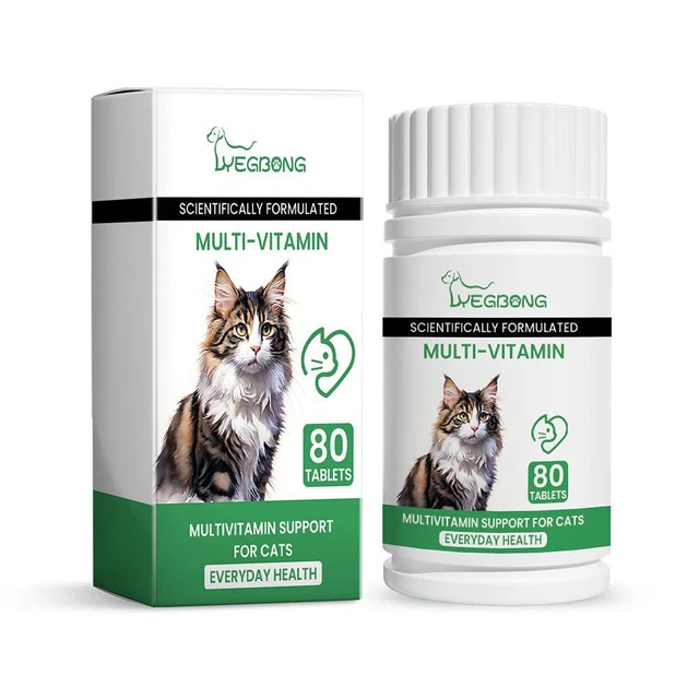 MULTI VITAMIN FOR Cats, 90 Chewable Tablets - Complete MultiVitamin ...