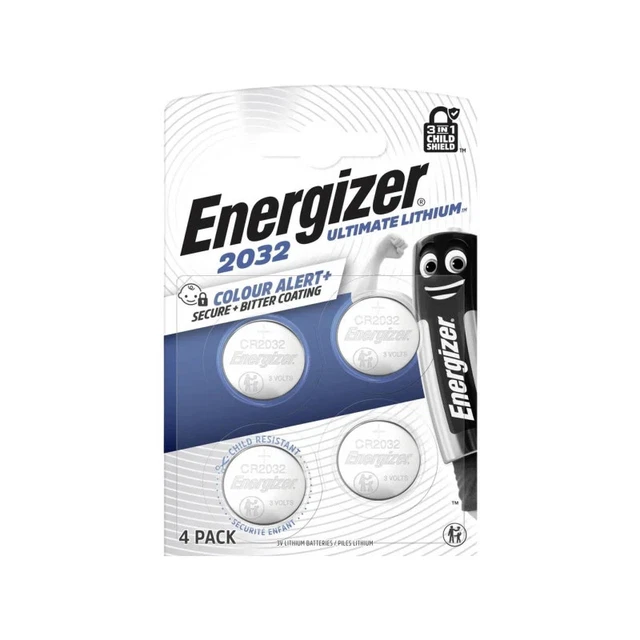 ENERDIS ENERGIZER KNOPFZELLE Ultimate Lithium 3V CR2032 (4 Stück) EUR ...
