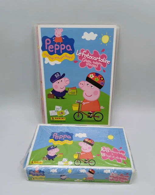 PEPPA PIG ALBUM Vide + Box 24 Paquets Scellé panini Autocollants ...