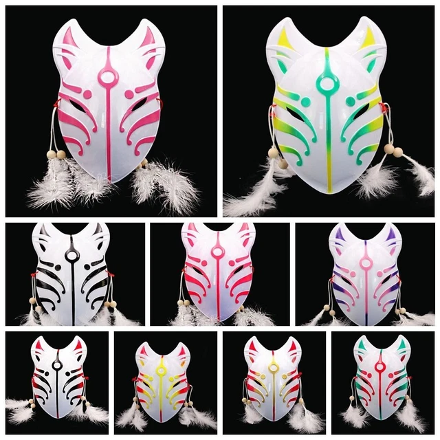 KABUKI KITSUNE FOX Fairy Mask Full Face Cat Mask New Cosplay Mask ...