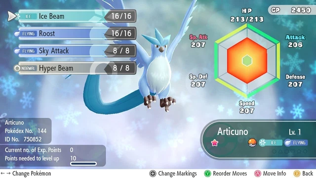 POKEMON LET'S GO Pikachu/Eevee 6 IV Max AV Shiny Level 1 Articuno EUR 1 ...
