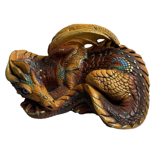 1985 WINDSTONE EDITIONS Brown Female Dragon Sculpture Figurine Retired ...
