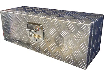 IFOR WILLIAMS TRAILER Storage Aluminium Chequer Plate Tool Box 640 x ...