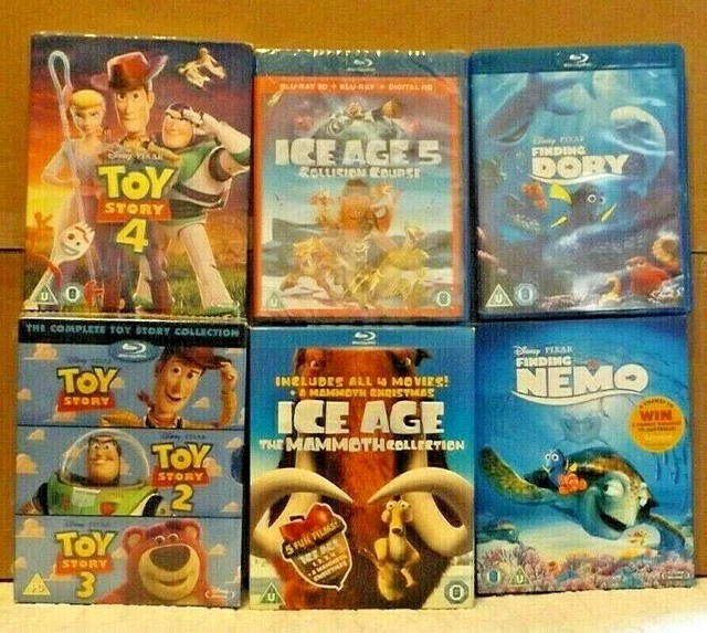 DISNEY PIXAR COMPLETE Toy Story & Ice Age Blu Ray Bundle 1. EUR 46,00 ...