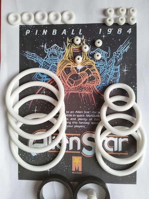 FLIPPER-GOTTLIEB-ALIEN STAR-KIT ELASTIQUES.CAOUTCHOUC-DOIGT Debatteur ...