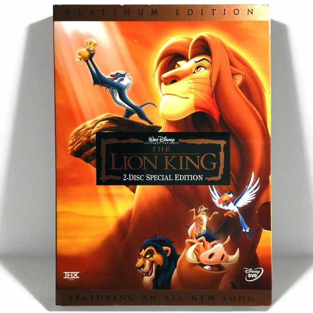WALT DISNEY'S -THE Lion King (2-Disc DVD, 1994, Platinum Ed) w/ Slip ! $15.16 - PicClick AU