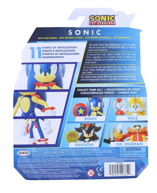 FIGURA DE SONIC The Hedgehog De 4 Pulgadas | Sonic Moderno Con Estrella ...