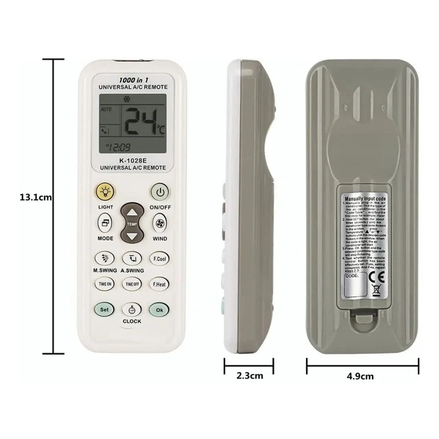 AIR CONDITIONER REMOTE Control Air Conditioner Controller 1000 In 1 For ...