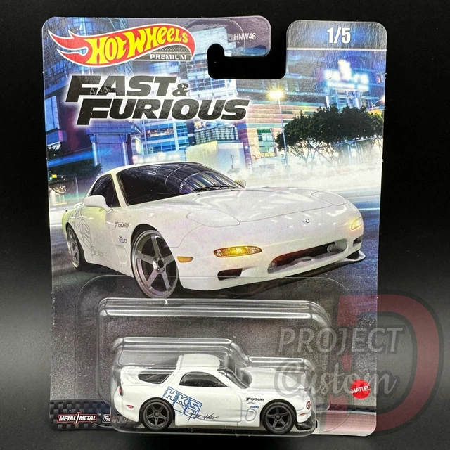 HOT WHEELS PREMIUM Mazda RX-7 FD HKS Fast & Furious White 1/5 £14.99 ...