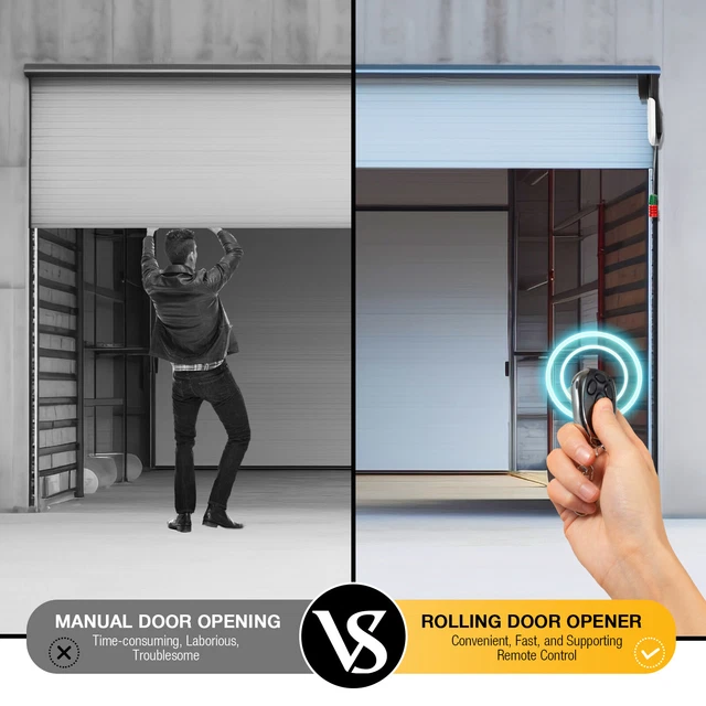 AUTOMATIC GARAGE ROLL Up Roller Door Opener Motor w/ Remote Control ...