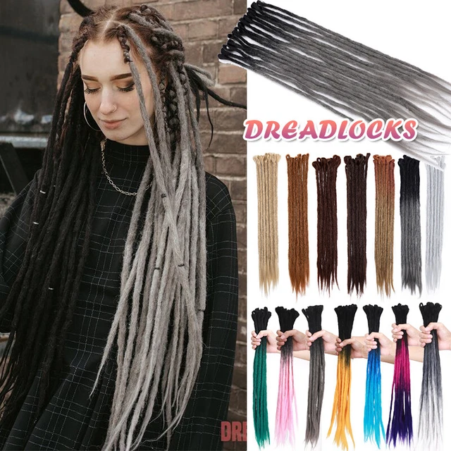 HANDMADE DREADLOCKS EXTENSIONS Single Ended Dreads Braids Faux Locs ...