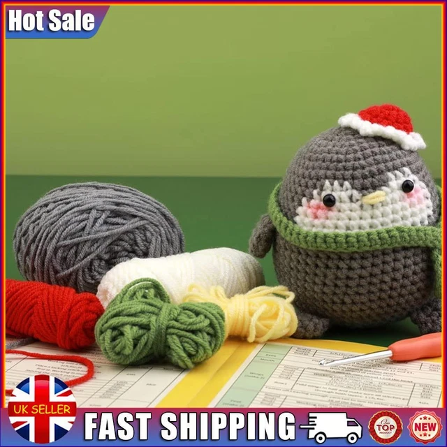 CROCHET KIT WITH Step-by-Step Video Tutorials for Beginners (Penguin) £ ...