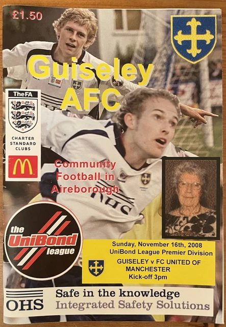 GUISLEY V FC United Of Manchester 16 Nov 2008 at Nethermoor Park £1.00 ...
