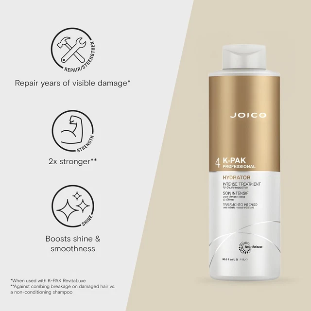 JOICO K-PAK PROFESSIONAL Hydrator Intense Treatment 1000ml For Dry ...