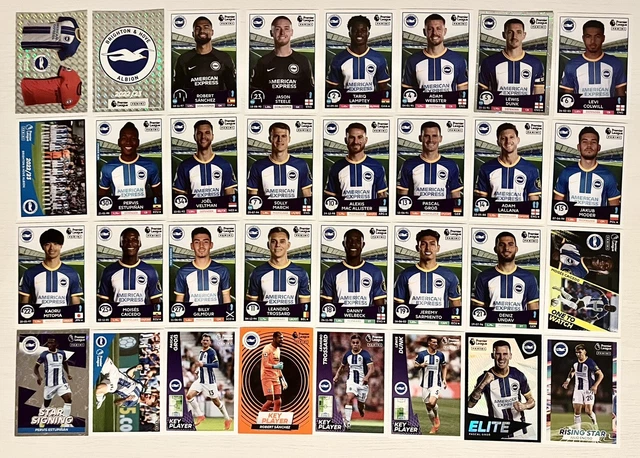 PANINI PREMIER LEAGUE Stickers 2023 Brighton Full Team Set Of All 32 ...