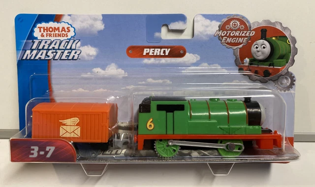THOMAS & FRIENDS Trackmaster Motorized Percy Engine & Box Car , New £9. ...