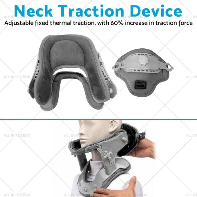 CERVICAL NECK TRACTION Device Neck Brace Collar Stretcher Pain Relief ...