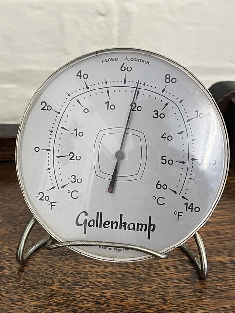 VINTAGE SWISS GALLENKAMP Reg well Control Barometer Thermometer ...